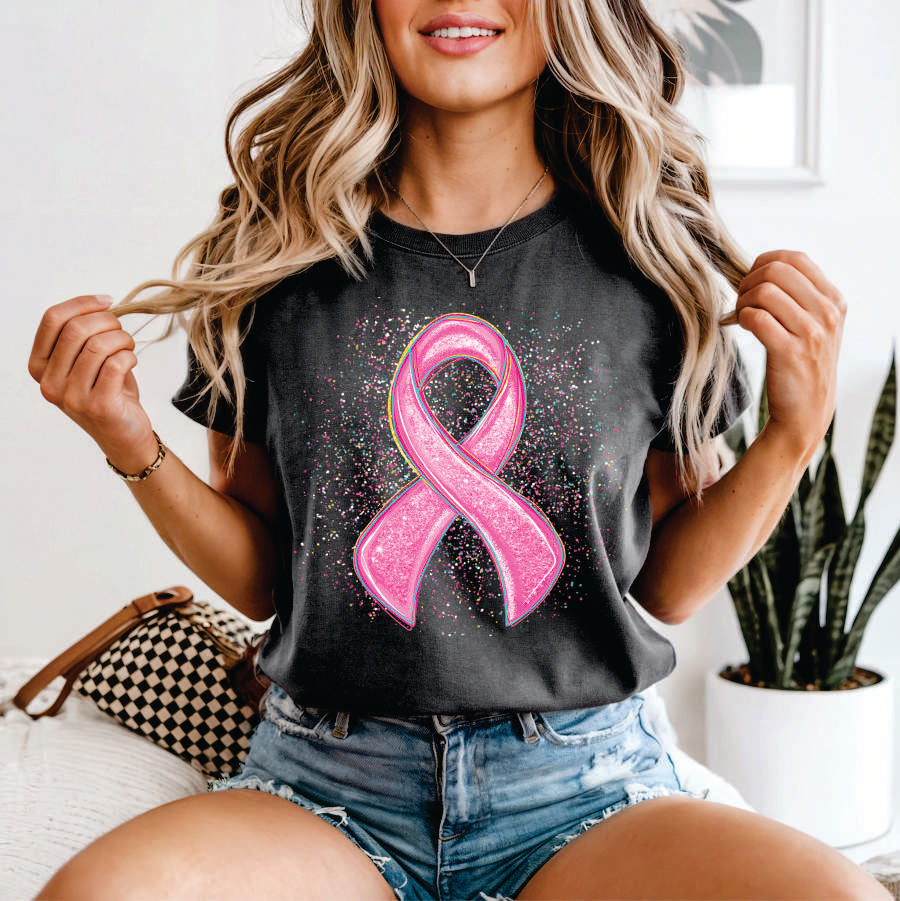 Pink Glitter Ribbon – Sweet Tee Transfers