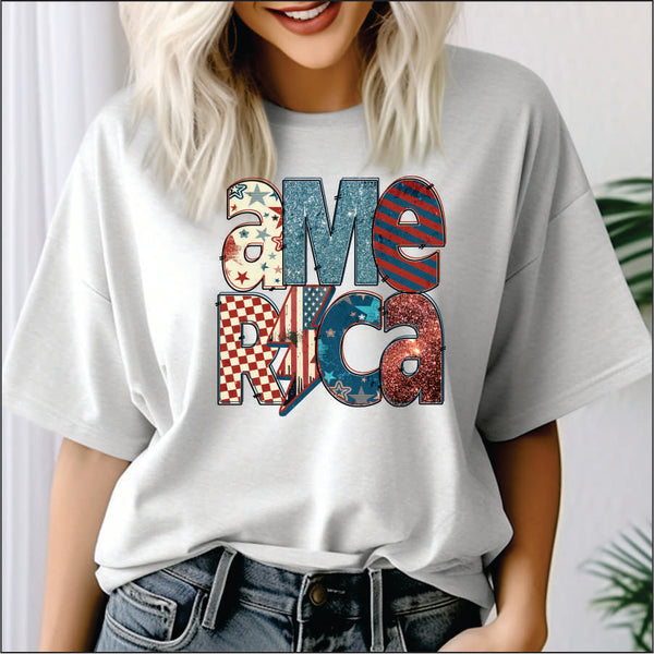 America Patterns DTF Transfer – Sweet Tee Transfers
