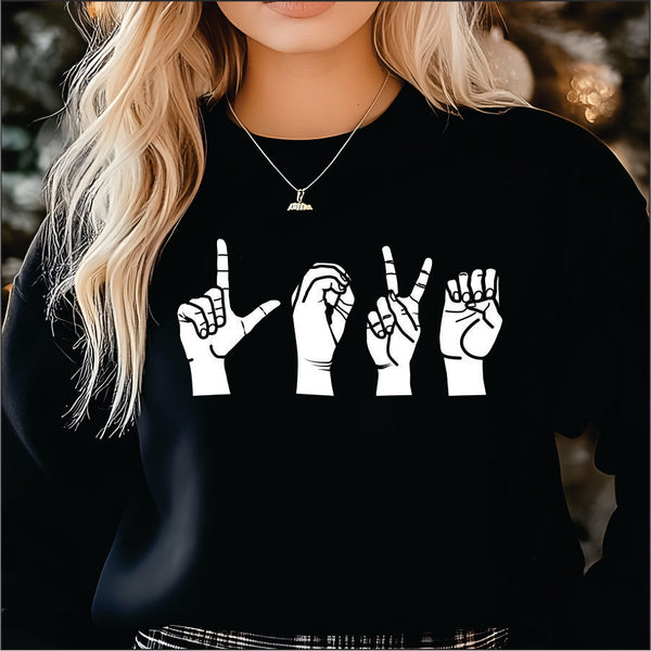 ASL Love DTF Transfer – Sweet Tee Transfers