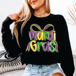 Brushstroke Mardi Gras Bow – Sweet Tee Transfers