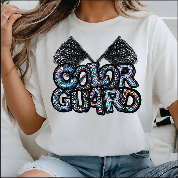 Color Guard Faux Rhinestone DTF Transfer – Sweet Tee Transfers