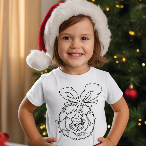 Coloring Design Mean Guy Wreath – Sweet Tee Transfers