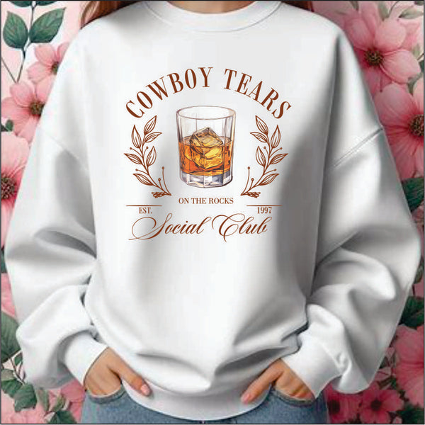 Cowboy Tears Whiskey Social Club Coquette DTF Transfer – Sweet Tee ...