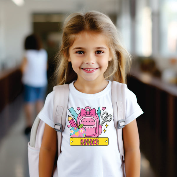 Custom Pink Backpack w Name – Sweet Tee Transfers