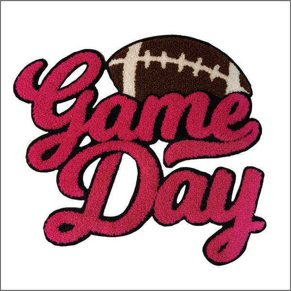 Bright Pink Game Day Chenille Patch – Sweet Tee Transfers