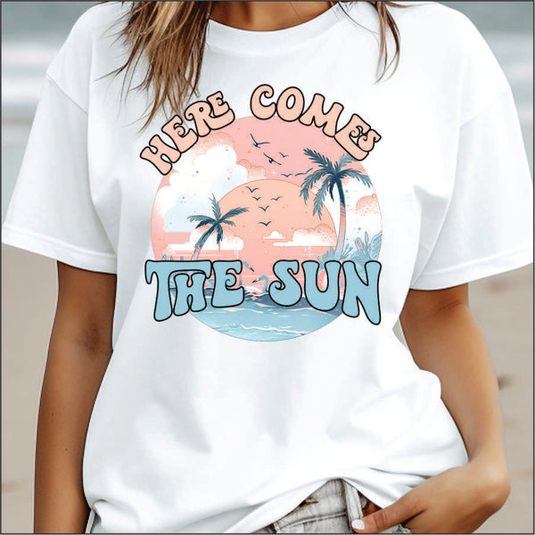 Here Comes the Sun DTF Transfer – Sweet Tee Transfers