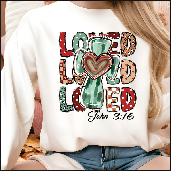 Loved Cross DTF Transfer – Sweet Tee Transfers