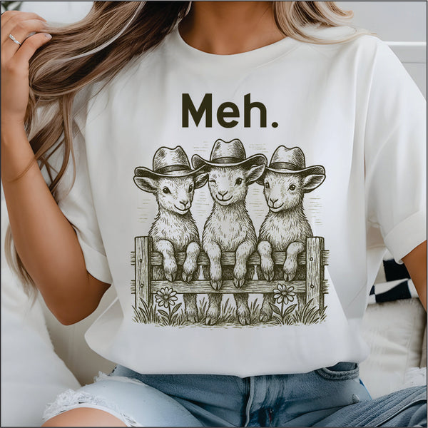 Meh Sheep DTF Transfer – Sweet Tee Transfers