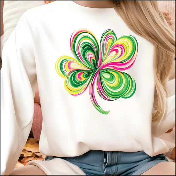 Multi Color Clover DTF Transfer – Sweet Tee Transfers