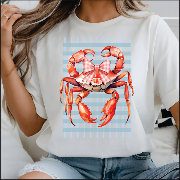 Preppy Crab DTF Transfer – Sweet Tee Transfers
