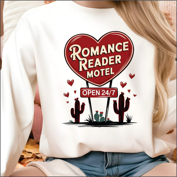 Romance Reader Motel DTF Transfer – Sweet Tee Transfers