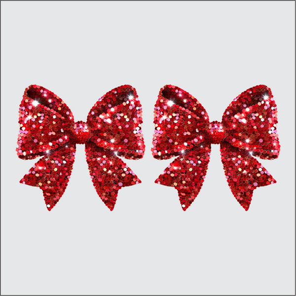 Side Bow Red Sequin Bows – Sweet Tee Transfers
