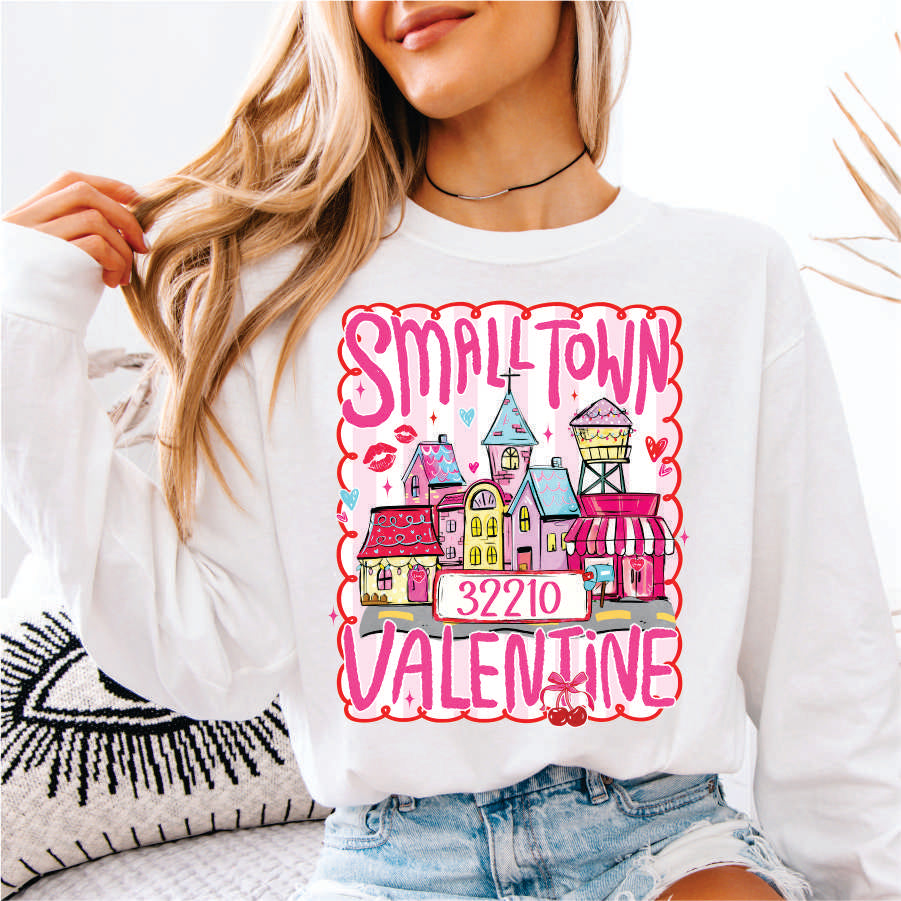 Custom Small Town Valentine w zip code – Sweet Tee Transfers