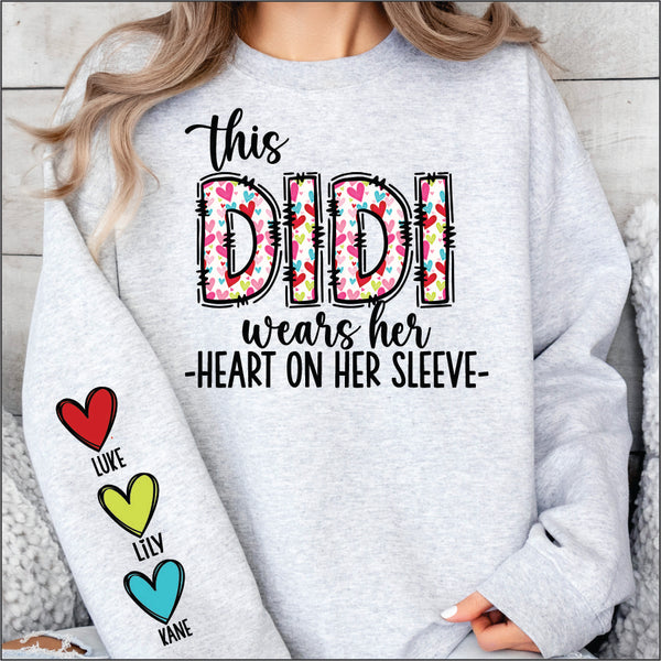 Custom This Didi Wears her Heart on Her Sleeve – Sweet Tee Transfers